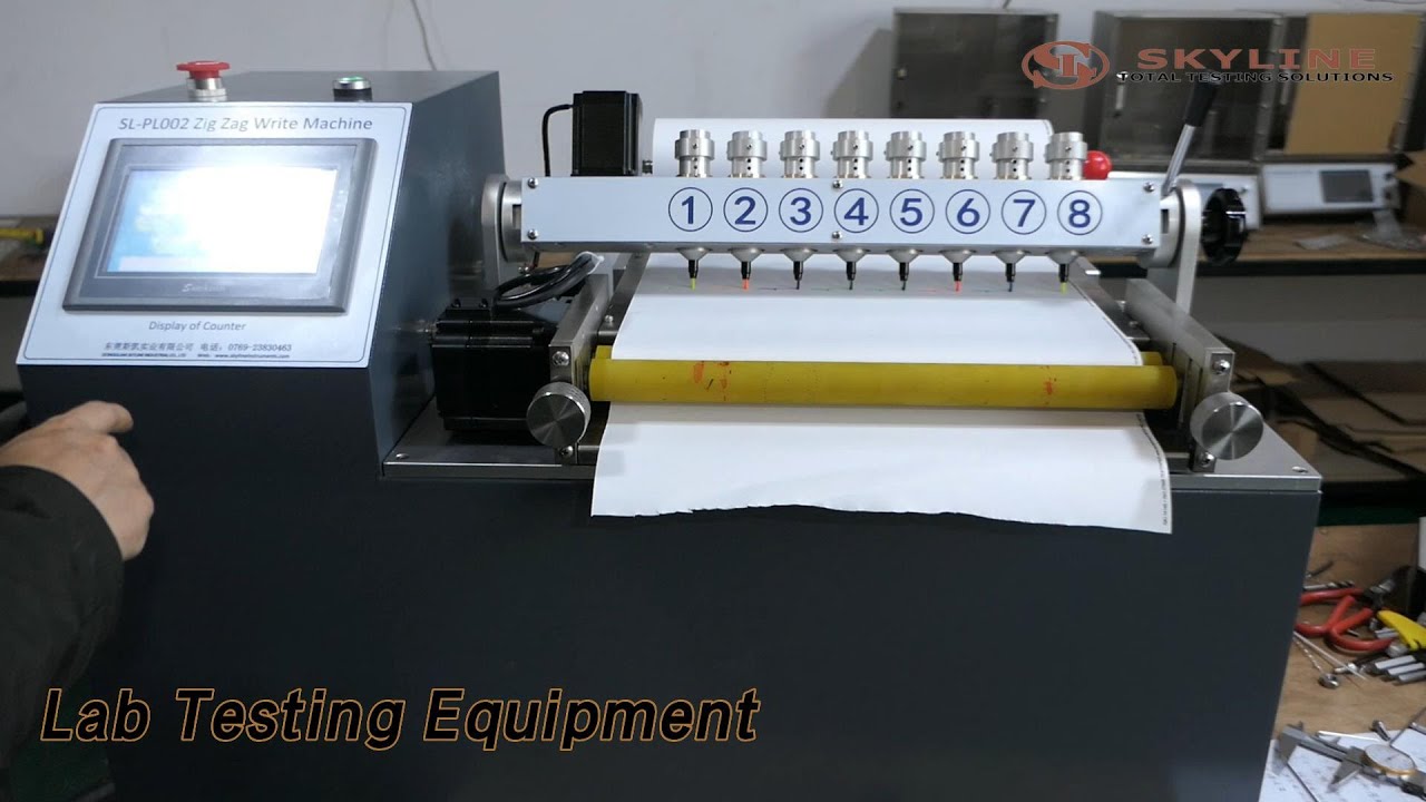 Pen Lab Testing Equipment 50g Load ISO27668 1 For Zig Zag Write - YouTube