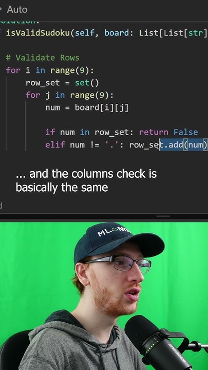 Let's Validate a Sudoku Board! | Leetcode 36 - Valid Sudoku - YouTube