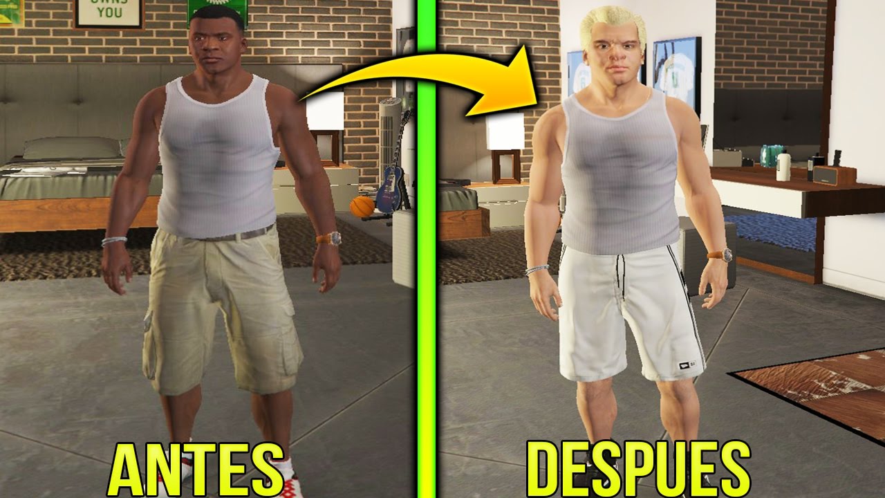 Como Se Veria Franklin Si Se Hiciera Blanco GTA 5 Experimento - YouTube