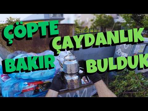 Çöpler Hazine Dolu! Çöpte Bakır Çaydanlık Bulduk! Sizce Bu Çaydanlık Çöp mü Hazine mi?