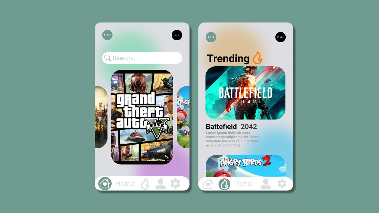 Game NEWS Mobile App Design🔥 ️ - YouTube