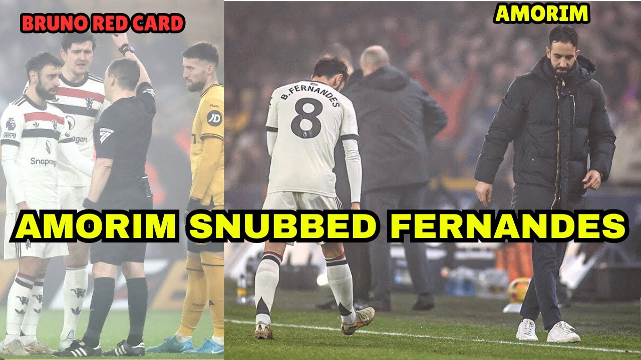 Ruben Amorim Ignored Bruno Fernandes After Red Card During Manchester ...