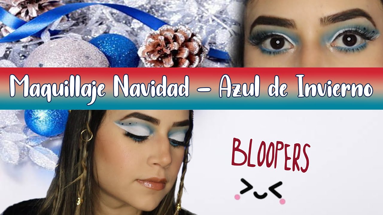 ⛄MAQUILLAJE NAVIDAD AZUL INVIERNO 💙 ROSY MCMICHAEL X BEAUTY CREATIONS KITS💄TUTORIAL 😅 BLOOPERS ...