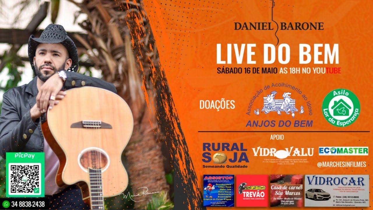 "Live do Bem" Parte 1 Daniel Barone Cantor - YouTube