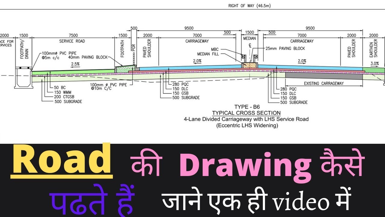How to read Road Drawing #road - YouTube