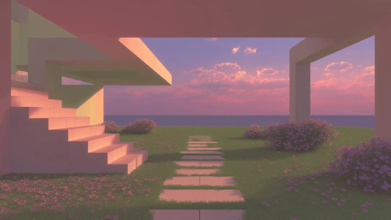 Sunset Stairs | 10 Minutes of Dreamcore Liminal Ambient Escape - YouTube