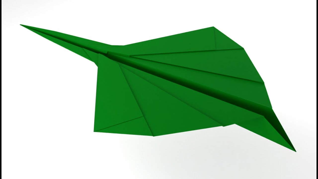 Leopard Paper Aircraft Green | Origami airplane - YouTube