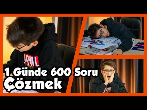8 SAAT Ders Çalıştım! - Bir Günde 600 SORU Çözmek !!