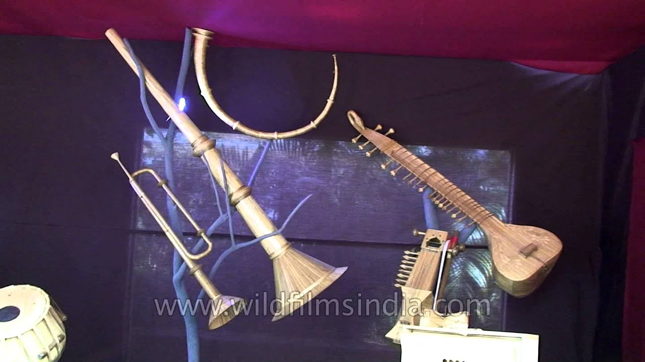 Old Indian musical Instruments displayed in Goa - YouTube