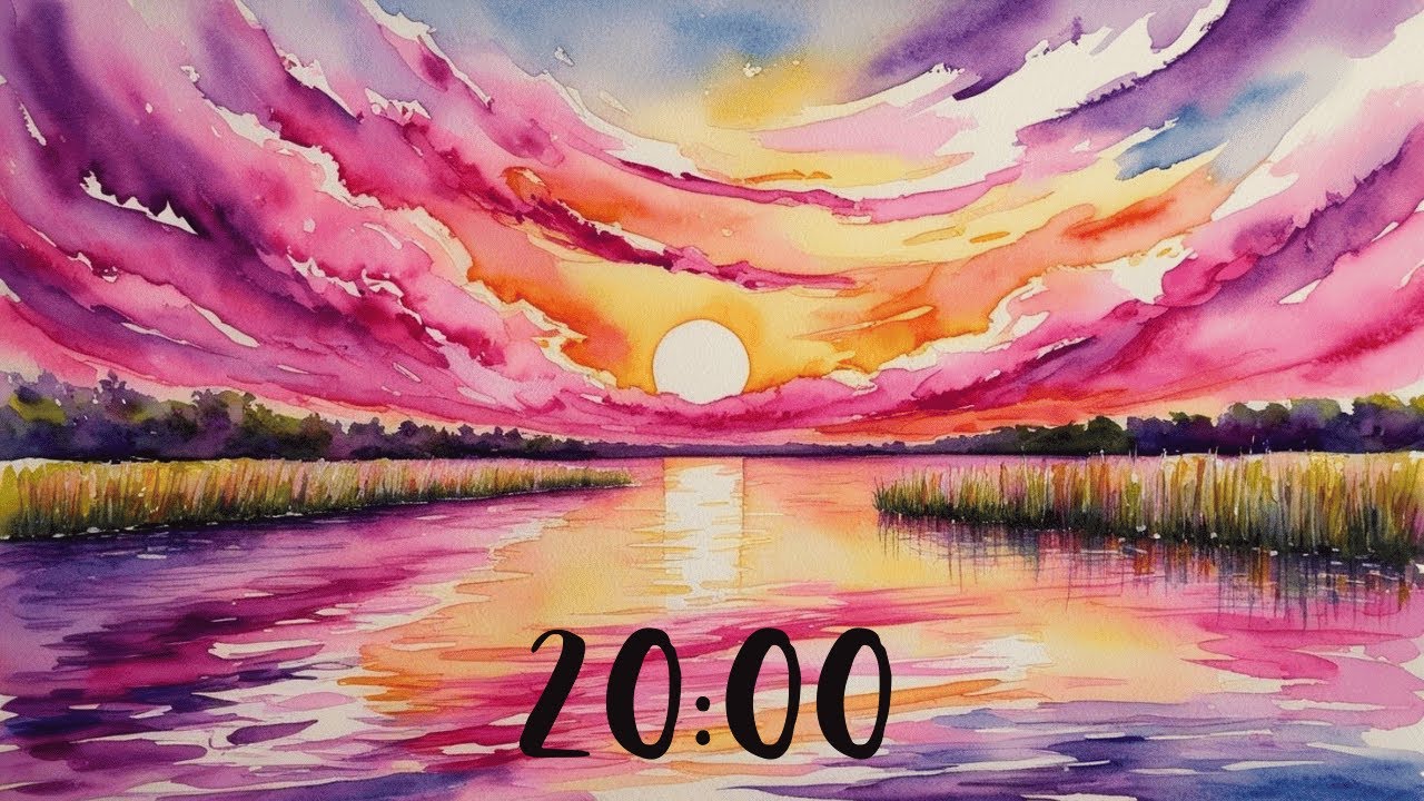 20 Minute Countdown Timer - Low Country Sunrise / Sunset With Music ...