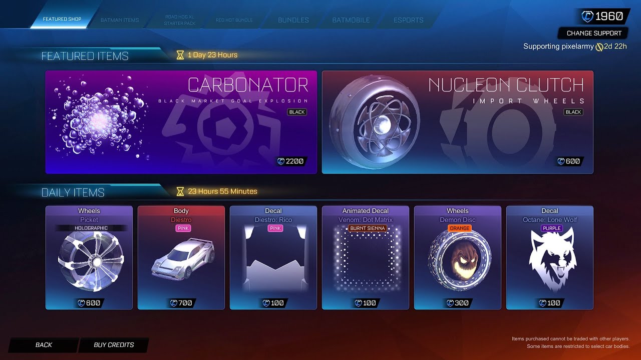 Rocket League Item Shop: October 18, 2021! Carbonator Black, Nucleon ...