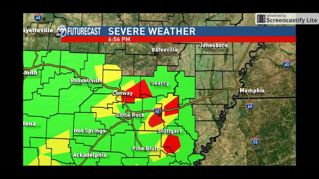 KATV Severe Weather Coverage 3/13/16 - YouTube