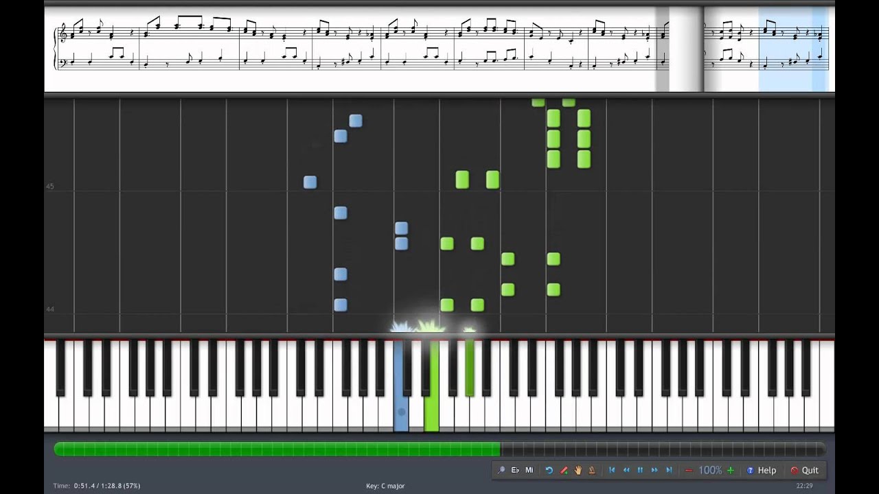 Super Mario Bros - Overworld [Synthesia Piano Tutorial midi] - YouTube