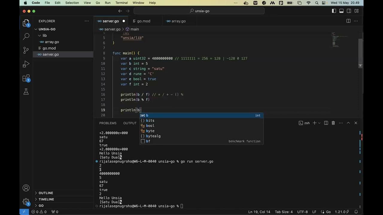 Basic Go: Operator - YouTube