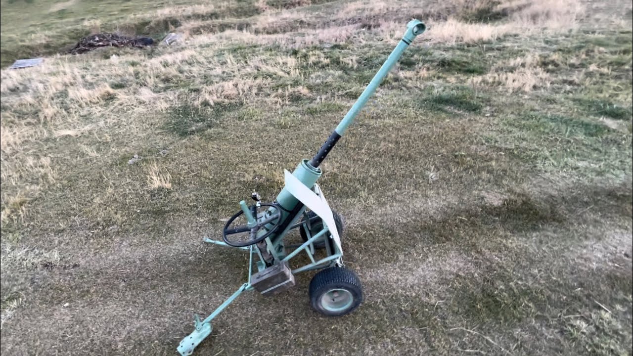 (Part 2) blasting powdered sawdust with a potato cannon/howitzer. - YouTube