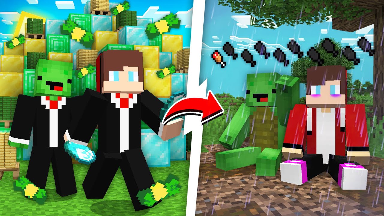 How Mikey And JJ Become RICH In Minecraft - Mizen Mazien Maizen - YouTube