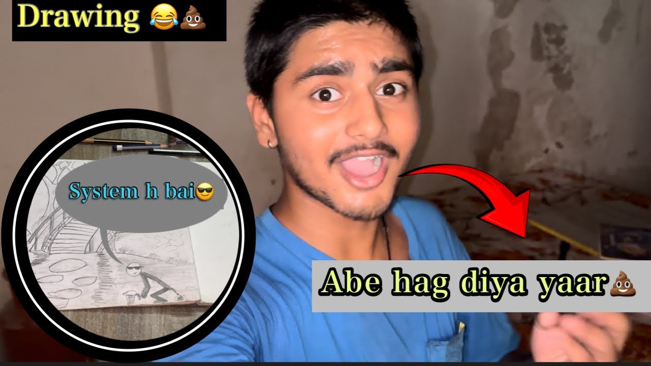 Aaj bhai khatarnaak wala drawing kiya 😂🔥 - YouTube
