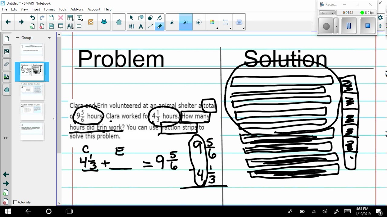 Lesson 7-9 Use Models to Subtract Mixed Numbers Envision 2020 - YouTube