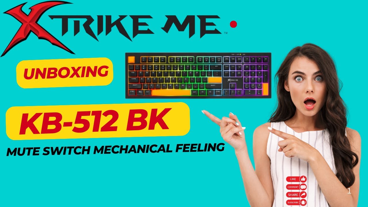 XTRIKE ME KB-512 BK Mute switch and mechanical feeling keyboard ...