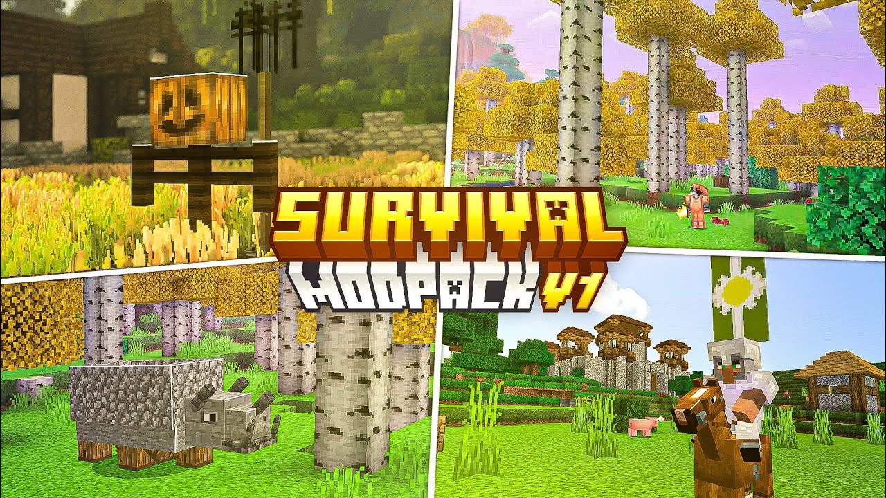This is the MOST Perfect Survival Modpack for MCPE 1.21! - YouTube