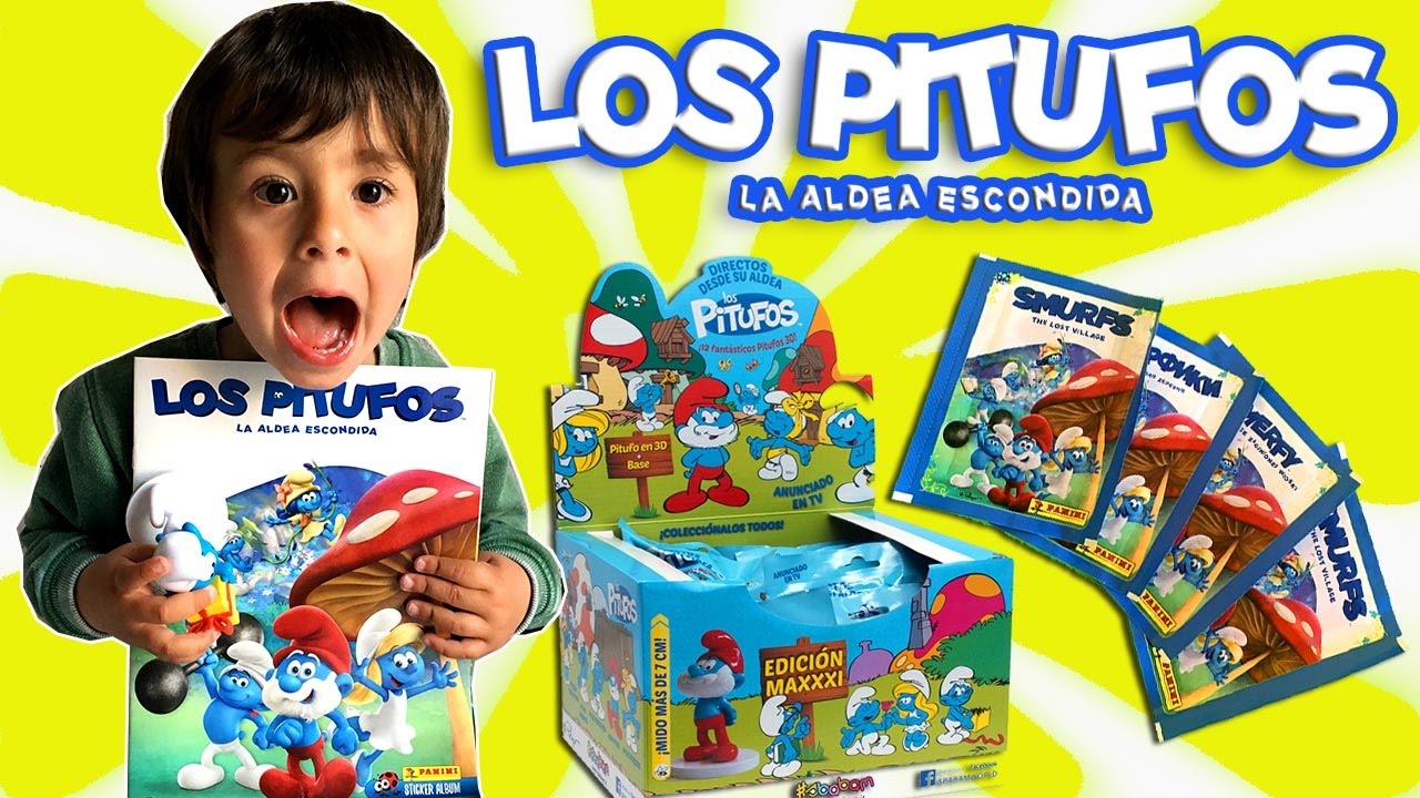 ALBUM de LOS PITUFOS DE PANINI y 2 BOLSAS SORPRESA FIGURAS 3D SBABAM ...