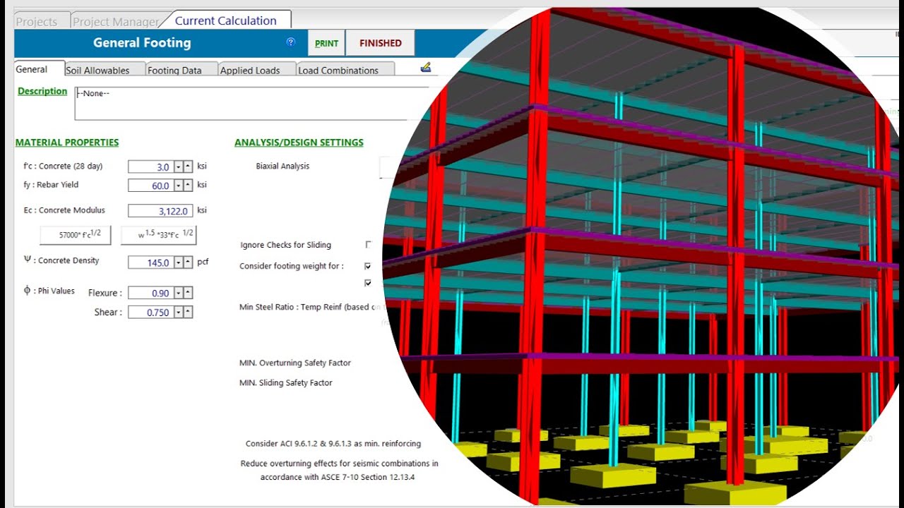 Foundation Design Example via RAM Structural System, results ...