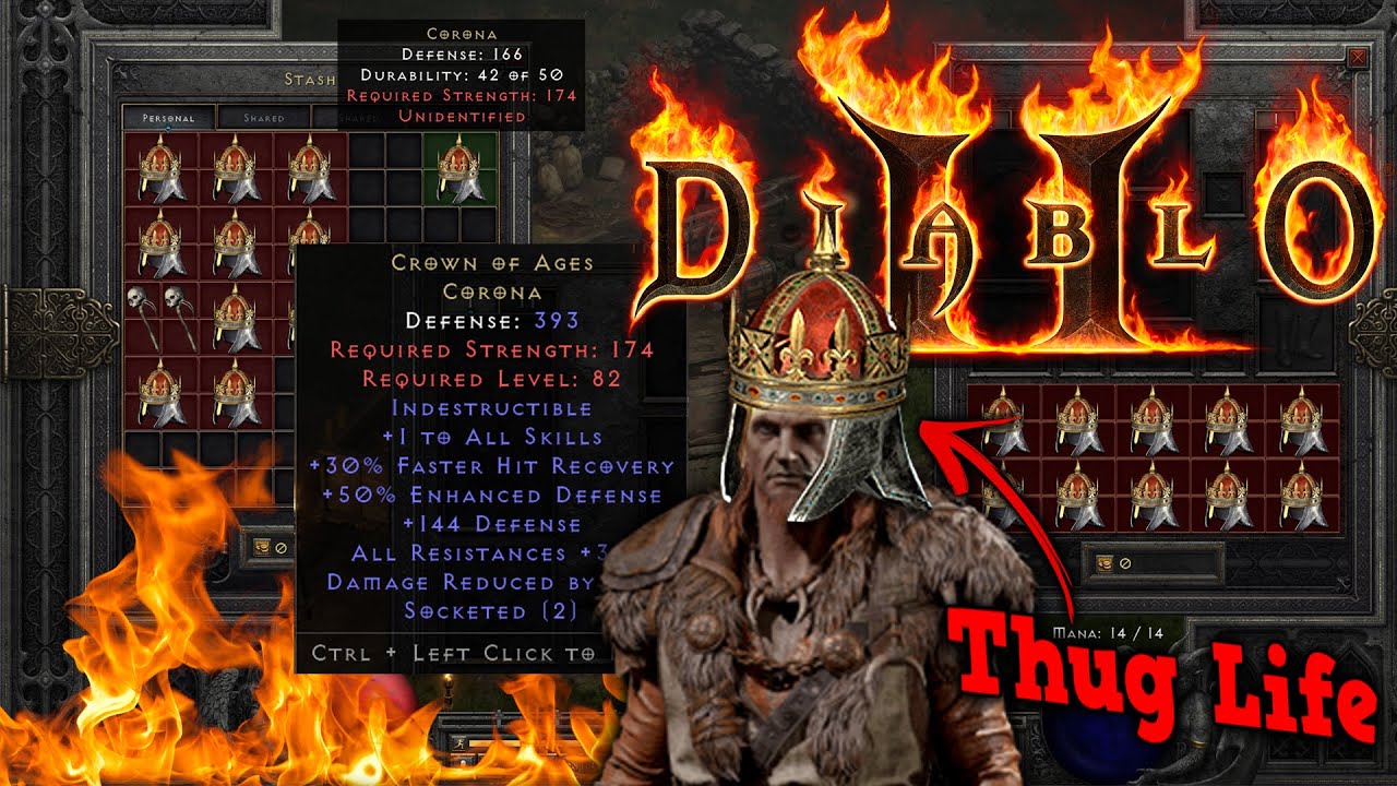 Diablo 2 Resurrected | IDENTIFYING 21 "CROWN of AGES"!!! - YouTube