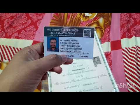 ICAI - CA Students ID Card & Passing Certificate after Intermediate | # ...