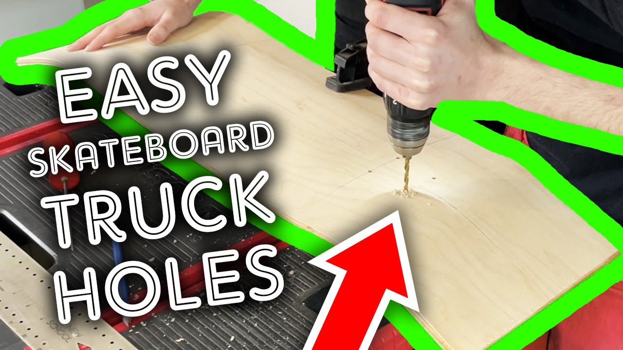 How to Easily Drill Skateboard Truck Holes - YouTube