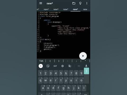 First Class program in C Language with Cxxdroid Mobile😊😊 #cpp #shorts - YouTube