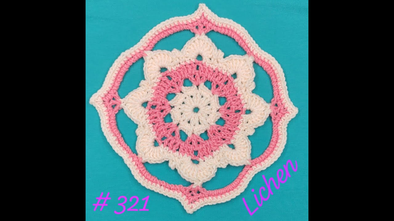 Lichen pattern - one crochet stitch a day - YouTube