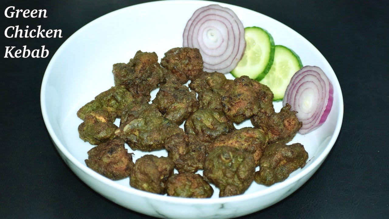 Green Chicken Kebab | Chicken Kabab Recipe | Hariyali Chicken Kabab ...