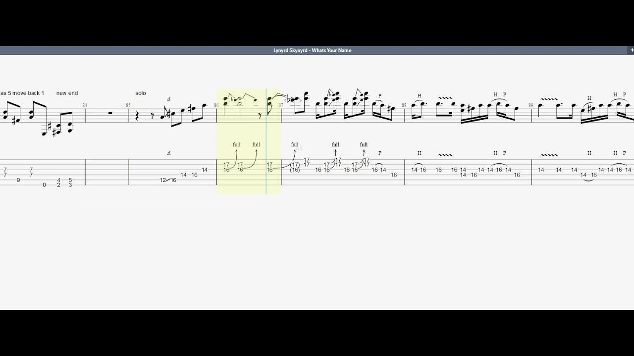 Lynyrd Skynyrd Whats Your Name GUITAR 2 TAB - YouTube