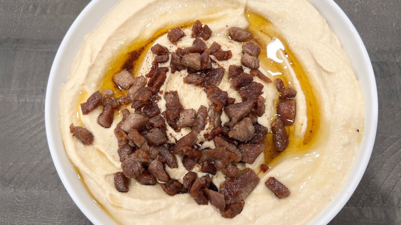 HUMMUS WITH BEEF | AUTHENTIC HUMMUS RECIPE | SMOOTH AND CREAMY - YouTube