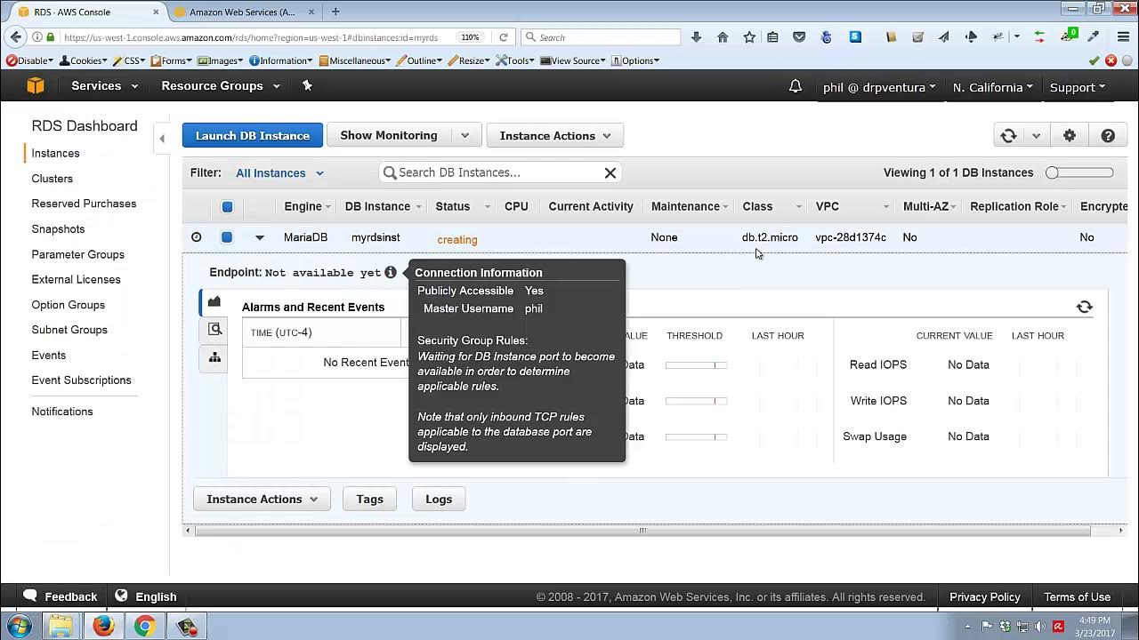Creating a MariaDB database in Amazon RDS using SSL - YouTube