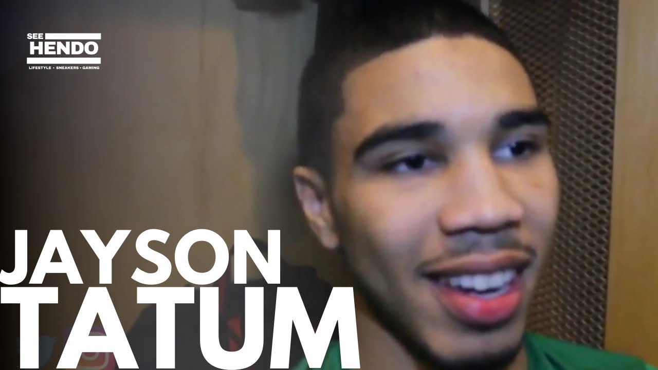 Jayson Tatum Interview: talks sneakers rookie life and matchups - YouTube