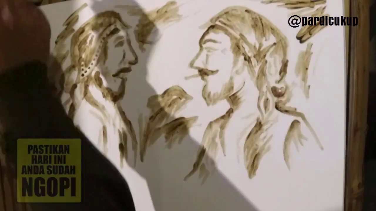 Imam Subandi - Artworks coffee grounds (Warok Dialogue) - YouTube