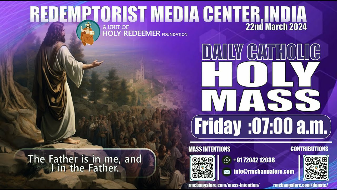 Catholic Holy Mass - 22nd March 2024, Friday - YouTube