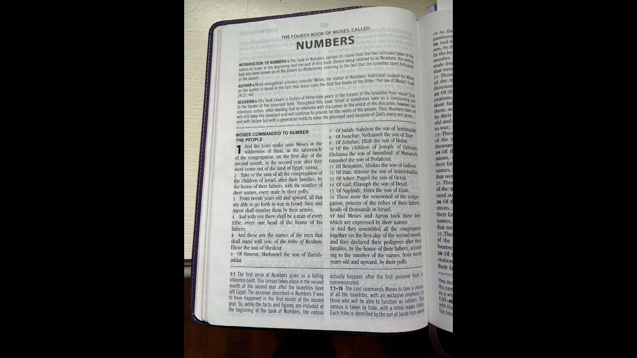The Holy Bible Family Study of Numbers Chapter 1 - YouTube