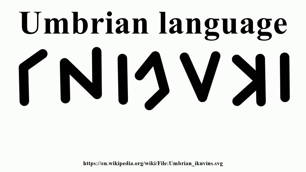 Umbrian language - YouTube