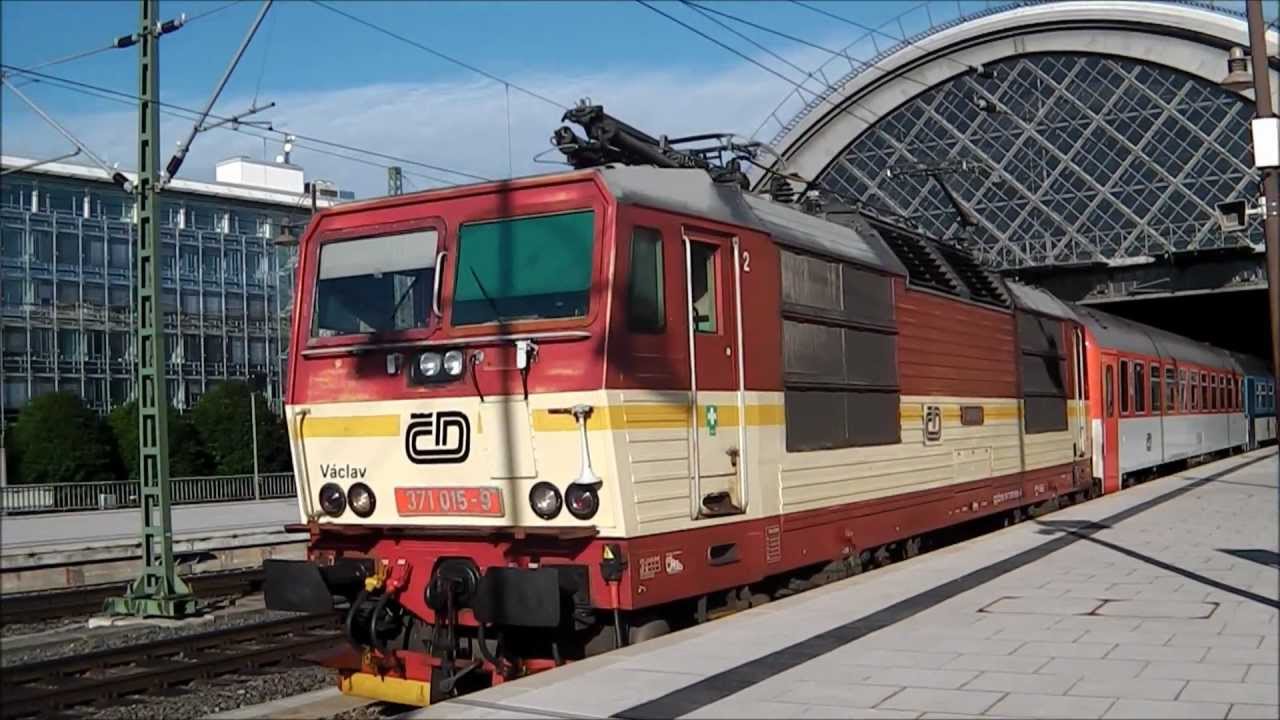 CD 371 015 mit CNL (CityNightLine) Ausfahrt Dresden Hauptbahnhof - YouTube