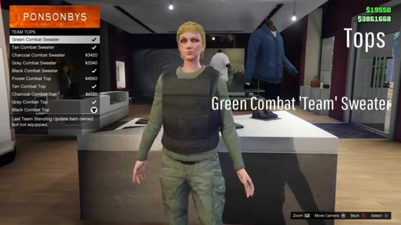 GTA 5 Online - Female Fashion - Lt. Col. Carter - STARGATE SG-1 - YouTube