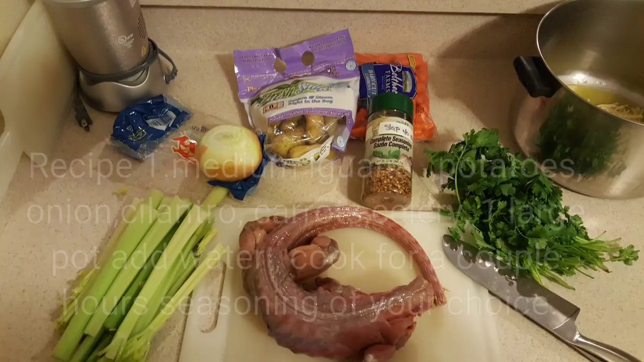 Iguana stew. Dock to dish porch to plate. Killing, chilling and ...