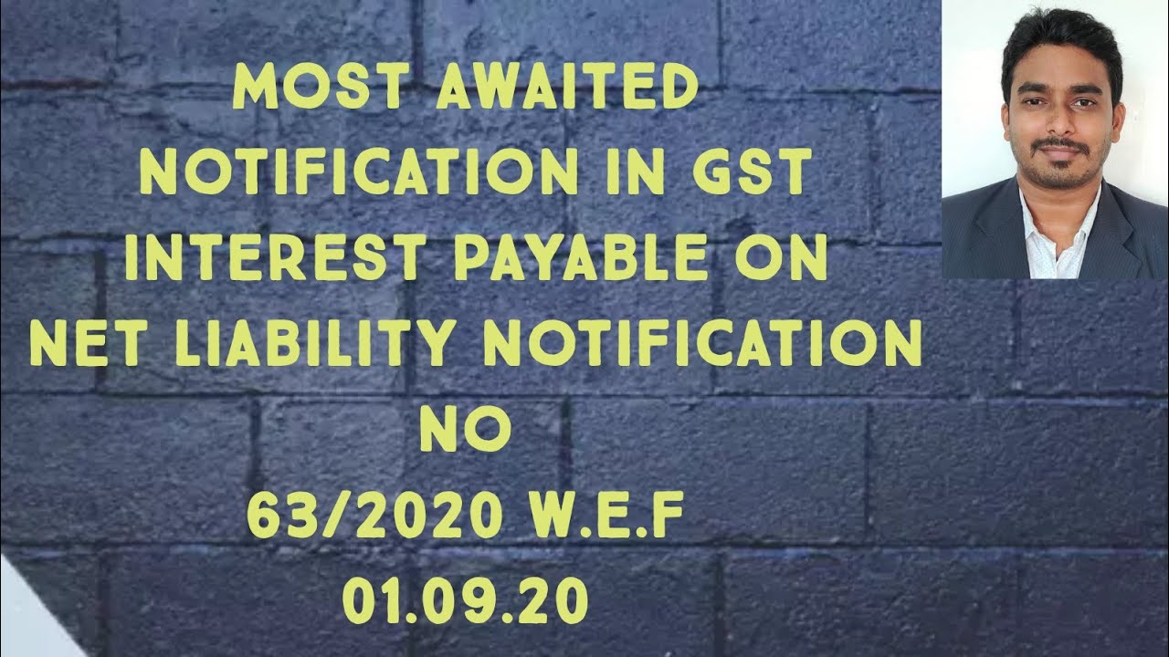 Gst Interest Payable on Net Liability W.e.f 01.09.20 in Tamil ...