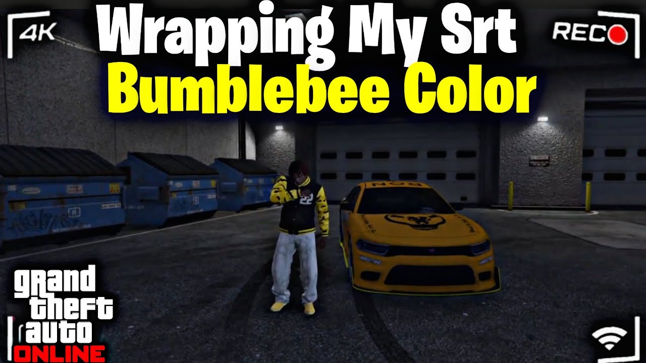 Gta 5 Online- Wrapping My Srt Bumblebee Color - YouTube