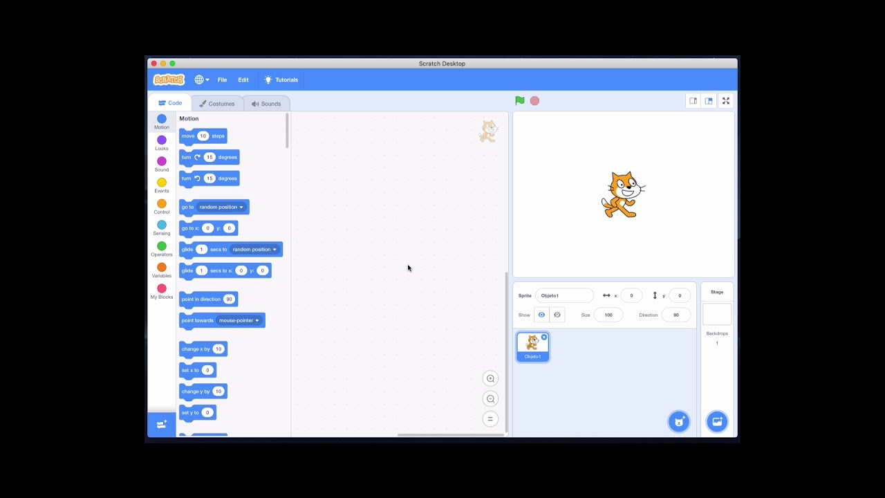 Area de trabajo en Scratch - YouTube