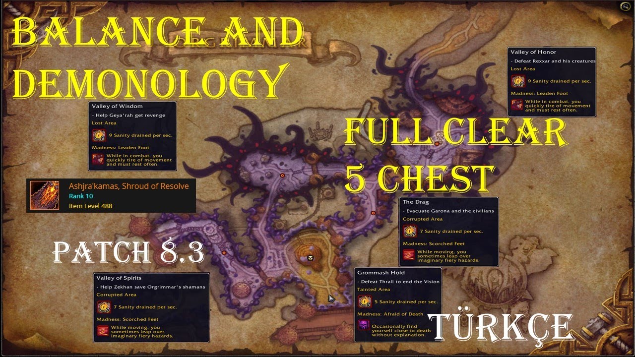 Horrific Vision Orgrimmar 5 Chest Full Clear Balance and Demonology ...