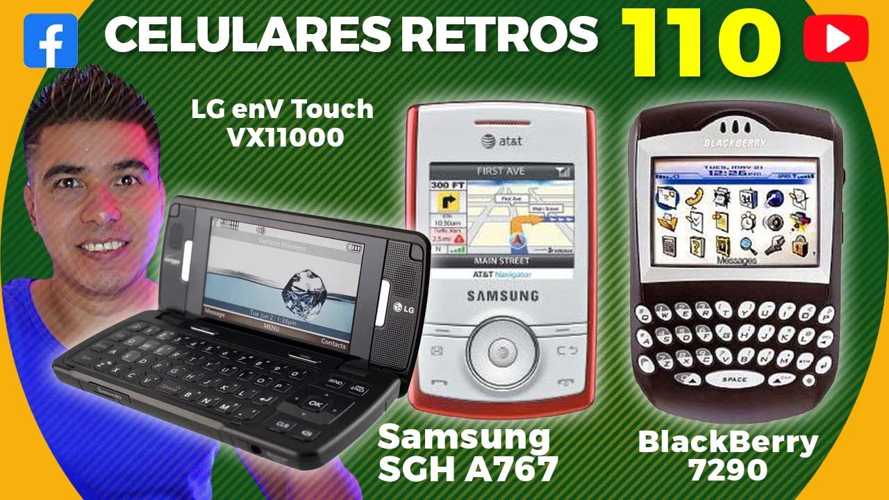 LG enV Touch VX11000😲 BlackBerry 7290 😀Samsung SGH A767 😱 Celulares ...