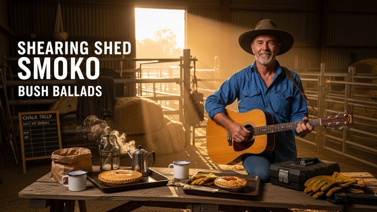 Aussie Bush Ballad of Shearing Shed & Smoko | Original Song: Shearing ...