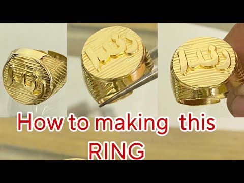 handmade ring gold how to make gold ring 21k gold ring making - YouTube